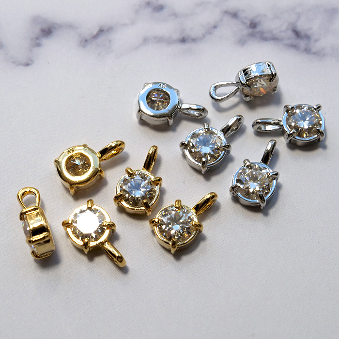 モアッサナイト ラウンド 約6mm SV925 シルバー製 ペンダント トップ 天然石 日本製 | 卸売・ 問屋・仕入れの専門サイト【NETSEA】