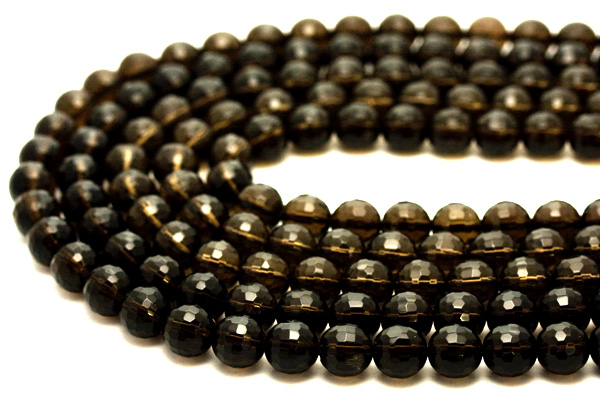 【カットビーズ】スモーキークォーツ (3A) 128面カット 10mm 天然石卸のストーンキャッスル | 卸売・ 問屋・仕入れの専門サイト【NETSEA】