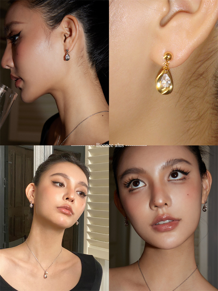 Fashions 限定発売 宝石ピアス 大人気 水滴 耳ピン ユニークなデザイン ピアス 株式会社 SevenLy | 卸売・ 問屋・仕入れの専門サイト【NETSEA】