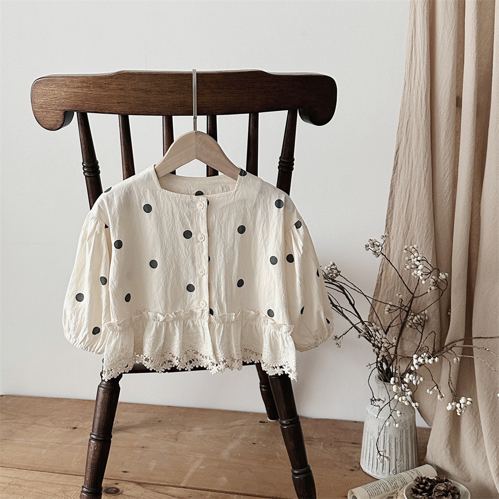 ★BaBy★ 73~100cm ベビーシャツ 水玉柄トップス 韓国ベビー服 | 卸売・ 問屋・仕入れの専門サイト【NETSEA】