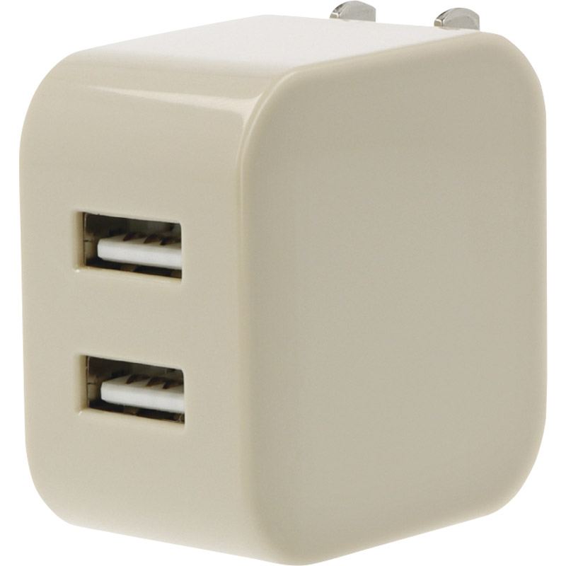 2ポート USBアダプター（3．4A） グレージュ 0046-03 | 卸売・ 問屋・仕入れの専門サイト【NETSEA】