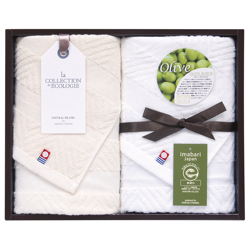 ナチュラルアイランド 今治オリーブスクラブ フェイスタオル2P | 卸売・ 問屋・仕入れの専門サイト【NETSEA】
