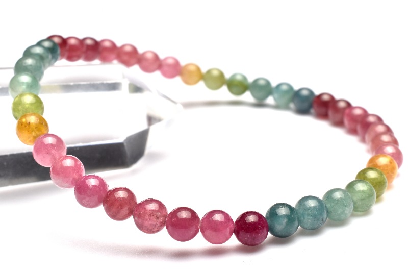 【1点物】AA キャンディーカラー MIXトルマリン 4.5mm グラデーション ブレスレット _M5850 | 卸売・ 問屋・仕入れの専門サイト【NETSEA】