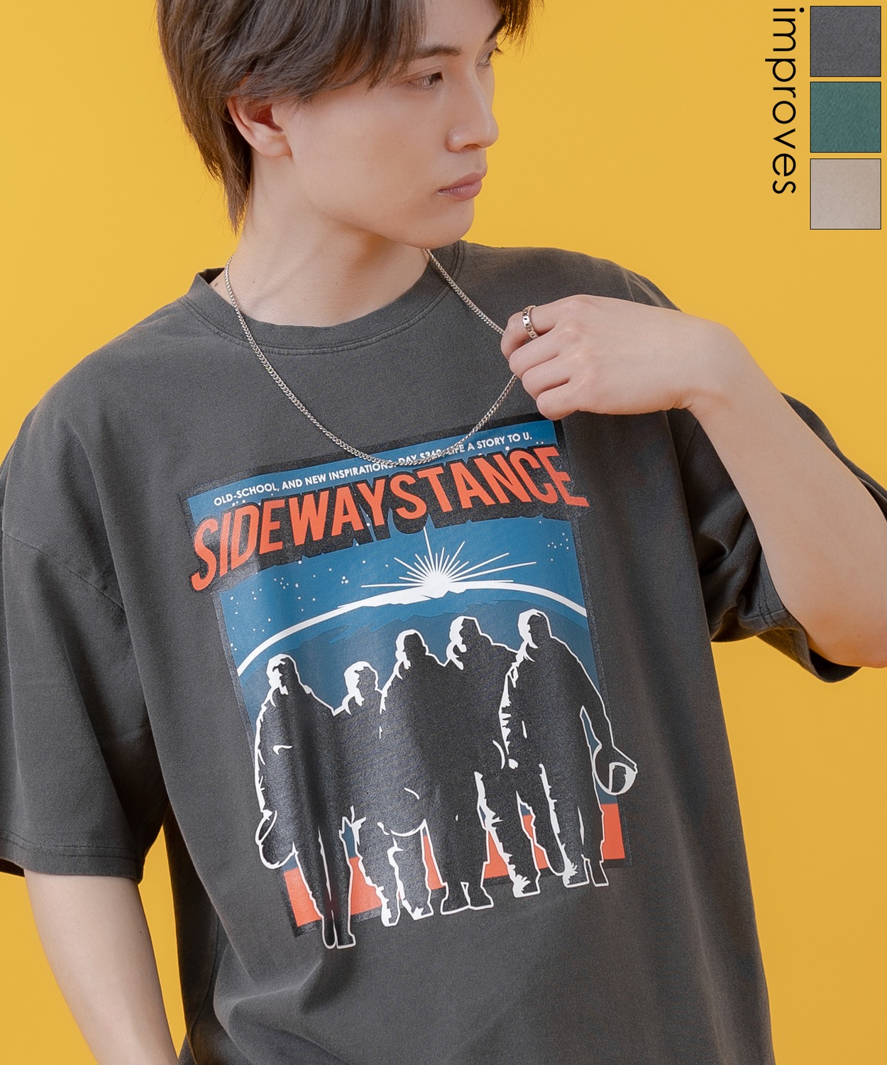 【SIDEWAYSTANCE】ムービーヒーローピグメント半袖Tシャツ | 卸売・ 問屋・仕入れの専門サイト【NETSEA】