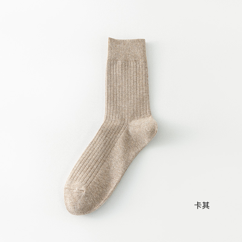 2024年秋冬 メンズリブ編みカジュアルソックス カーキ 40-44 | 卸売・ 問屋・仕入れの専門サイト【NETSEA】