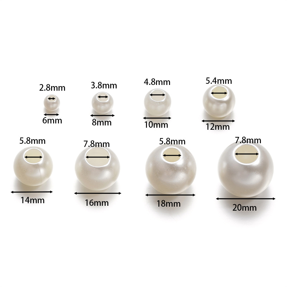 ホワイト大穴真珠 6mm 100個/バッグ | 卸売・ 問屋・仕入れの専門サイト【NETSEA】