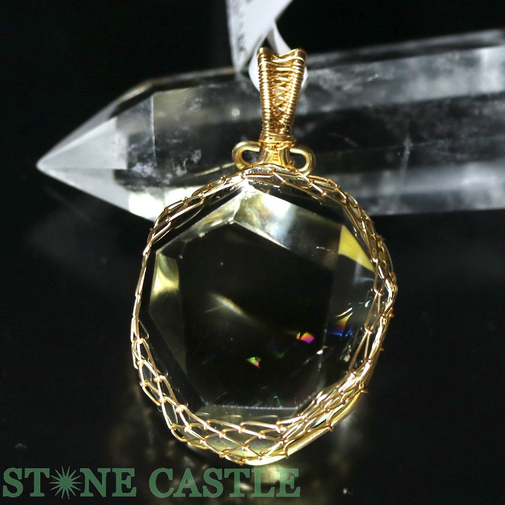 ☆一点物☆【ペンダントトップ】レインボーシトリンクォーツ タンブルカット (14K) No.25 | 卸売・ 問屋・仕入れの専門サイト【NETSEA】