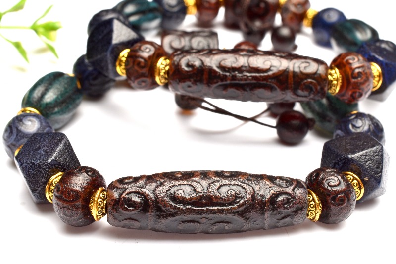 瑪瑙天珠 7.5-17.5x11.5-17(丸玉34.5-39.5x12-13)mm マニ車天珠 ブレスレット 1個売り _BG5824 | 卸売・ 問屋・仕入れの専門サイト【NETSEA】