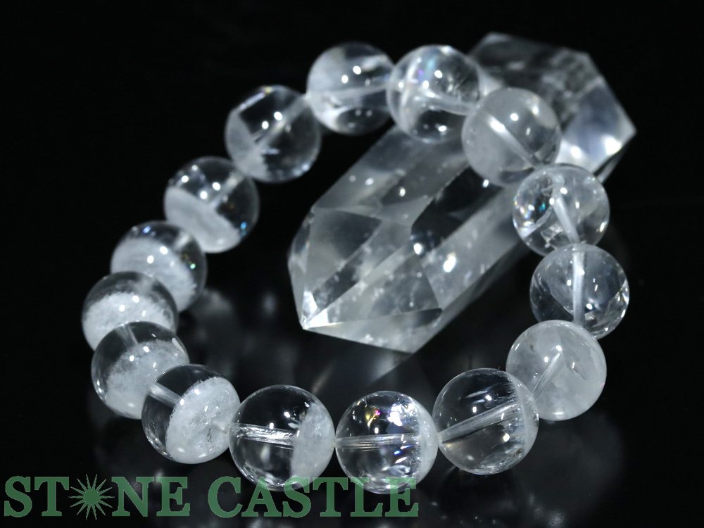 ☆一点物☆【ブレスレット】ロシア産レムリアン水晶 (最高級) (レインボー付) (約14～14.5mm) No.16 | 卸売・ 問屋・仕入れの専門サイト【NETSEA】