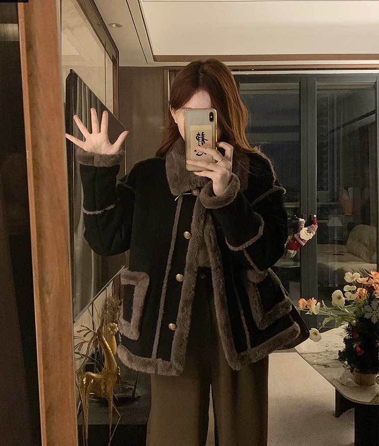 【大きいサイズM-4XL】韓国風 スエードコート 裏起毛 保温仕様 ボタンポケット 秋冬 防寒アウター | 卸売・ 問屋・仕入れの専門サイト【NETSEA】