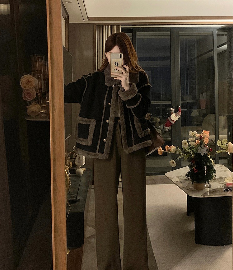 【大きいサイズM-4XL】韓国風 スエードコート 裏起毛 保温仕様 ボタンポケット 秋冬 防寒アウター | 卸売・ 問屋・仕入れの専門サイト【NETSEA】